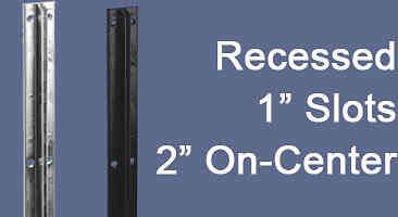 Recessed Wall Standards :: Perimeter Hardware :: Palay Display