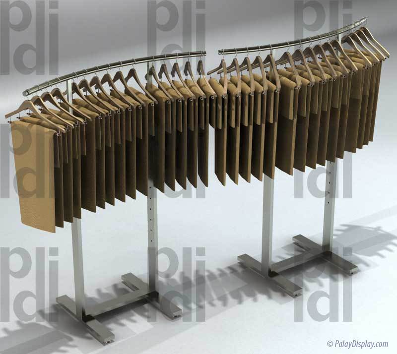 Garment Racks - C Shaped Garment Rack - Curved Garment Racks - Clothing ...