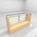 70"W Premium Maple Full Vision Display Case - Knockdown - Minneapolis ...