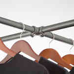 Adjustable Single Rail Pipe Clothing Rack - Single Rail Cross Bar Pipe ...