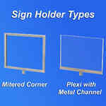 Chrome Clothing Rack Sign Holder with Swedge Stem - Chrome Sign Holders ...