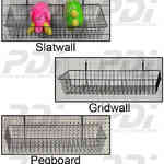 Black Universal Wide Basket 4"x12"x24" - Black Slatwall Bin - Black ...