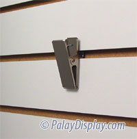 Deluxe Hang-All Metal Slatwall Clips :: Slatwall Specialty Displays ...