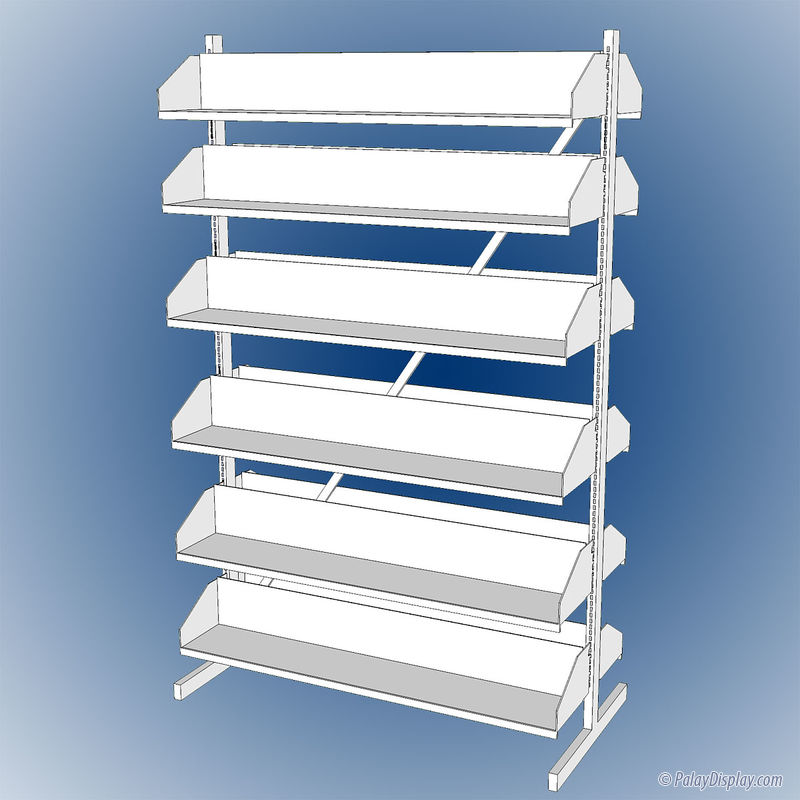 Heavy-Duty Impact 48 Island Media and Book Display - Book Displays ...