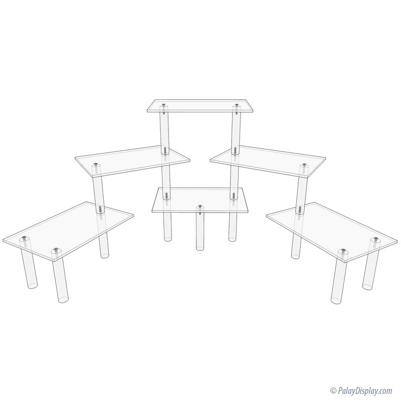 Rectangular Platform Display :: Countertop Tiered Displays ...