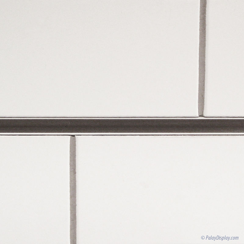 White Subway Tile Slatwall with Grey Grout - Textured Slatwall ...