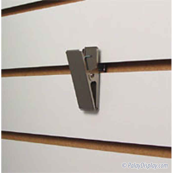 Deluxe Hang-All Metal Slatwall Clips :: Slatwall Specialty Displays ...