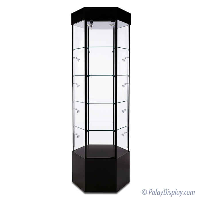 Hexagonal Floor Display Case - Display Case - Hexagonal Display Case ...