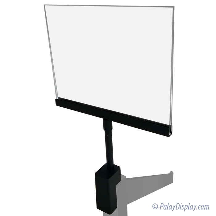 L Shaped Magnetic Base Black Sign Holder - Black Sign Holders ...