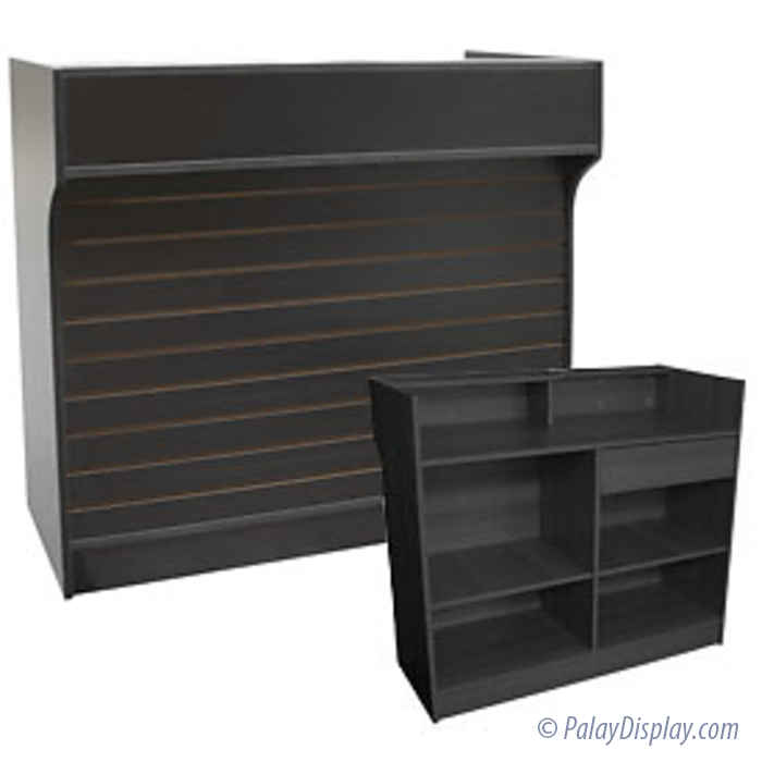 Ledge Top Slatwall Front Register Stand - Knockdown - Checkout Counter ...