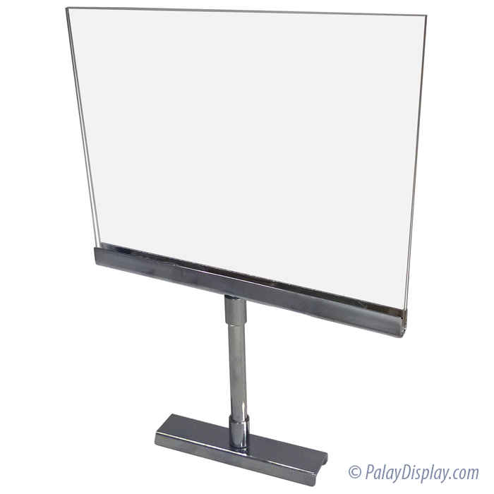 Flat Magnetic Base Chrome Sign Holder - Chrome - Sign Holders ...