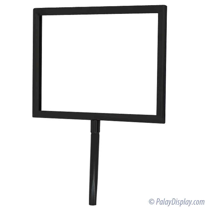 Matte Black Clothing Rack Sign Holder with Swedge Stem - Matte Black ...