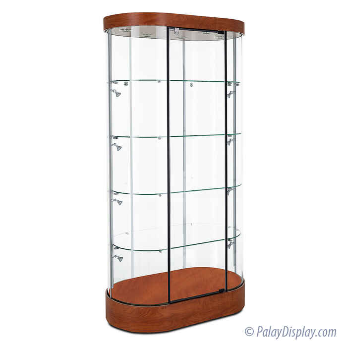 Oval Tower Display Case - Display Case - Open Display Case - Showcase ...