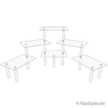 Rectangular Platform Display :: Countertop Tiered Displays ...