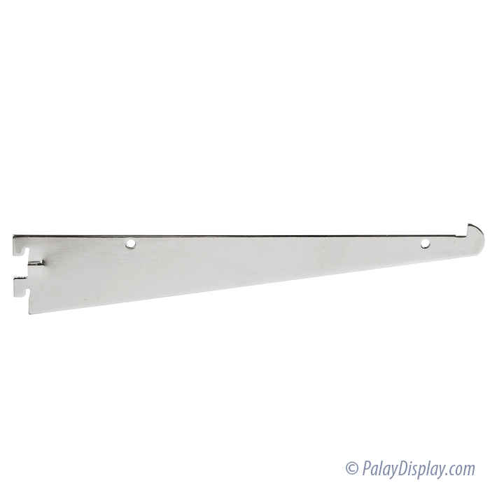 Chrome Shelf Bracket 10" - Universal 1/2" Slot Brackets - Wall Standard ...