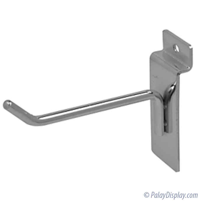 Chrome Slatwall Hooks - 4" Chrome Slatwall Hook - Slatwall Hooks ...