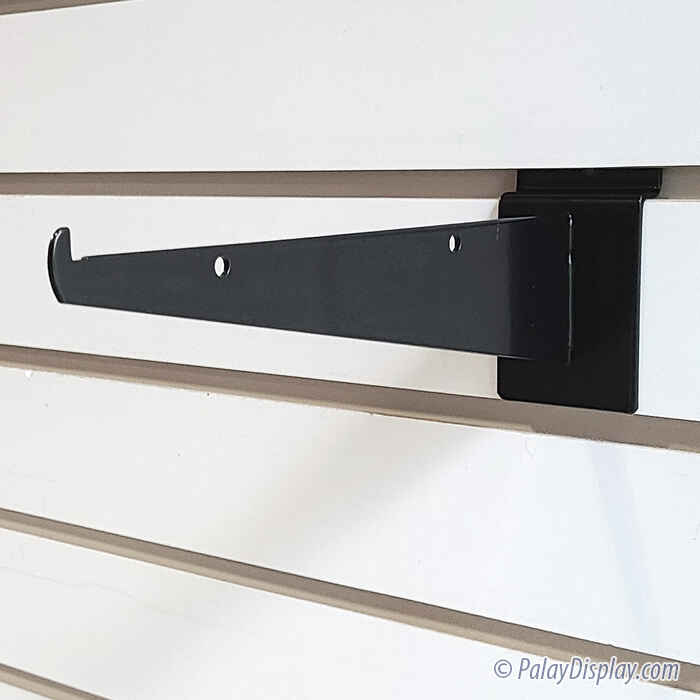 Slatwall Shelf Bracket - Shelf Bracket - Black Shelf Bracket