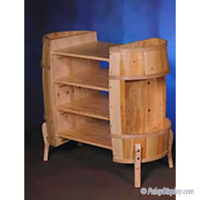 Rustic Barrel Display - Barrel Display - Cedar Barrel Display - Wood ...