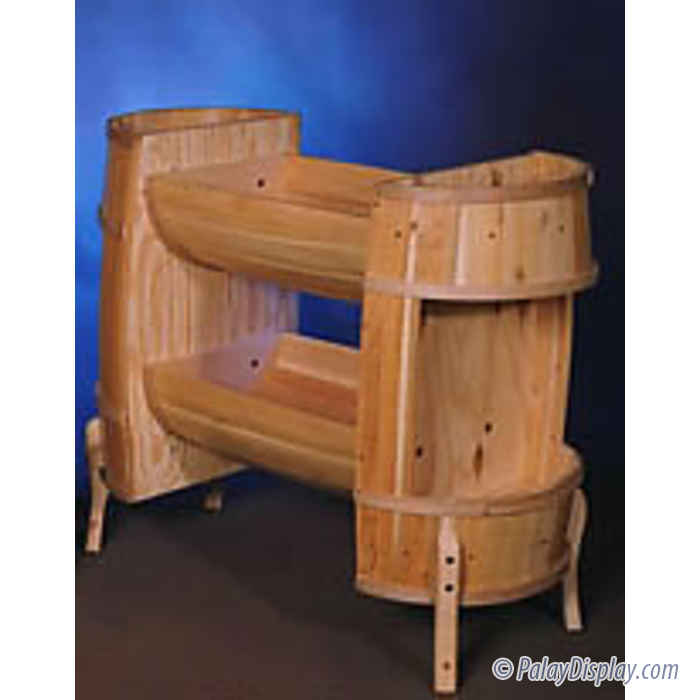 Cedar Barrel Display - Rustic Barrel Display - Barrel Display - Wood ...
