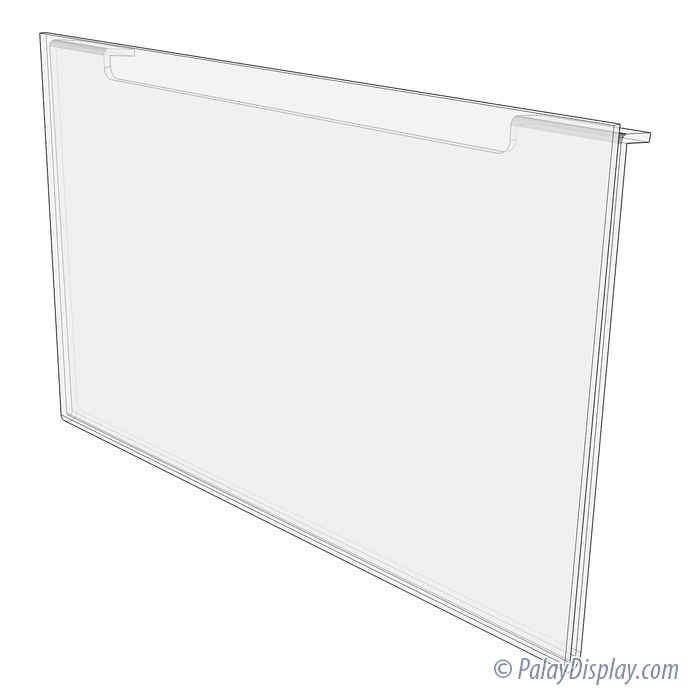 Slatwall Acrylic Sign Holders 11"W x 7"H :: Slatwall & Gridwall Sign ...