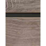 Stormy Oak Slatwall Panel with Black Inserts - Stormy Oak Slatwall - Stormy Oak Slatwall Panels ...