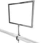 Universal Clamp Chrome Sign Holder - Chrome Hangrail Signholders - Sign ...
