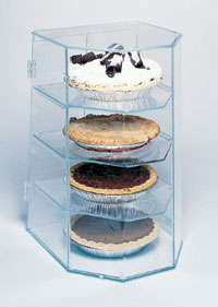 Four Tier Pie Display Case :: Acrylic Bakery Display Cases :: Food ...