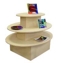 3 Tier Oval Display Table - Oval Display Tables
