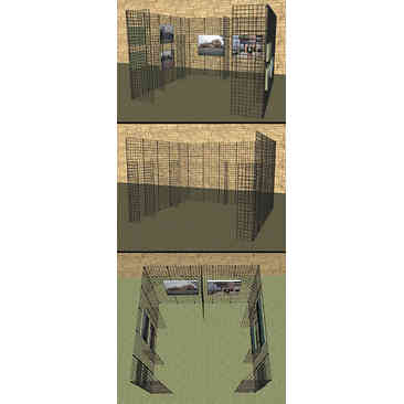 Gridwall Mall Kiosk - Portable Kiosk - Pop Up Store - Kiosk