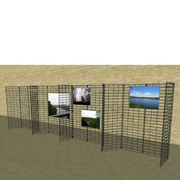 Slatgrid Mall Kiosk Displays :: Gridwall & Slatgrid :: Palay Display