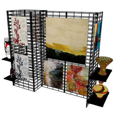 Slatgrid Floor Displays - Slatgrid Floor Display - Slat Grid Floor Displays