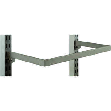 U-Shaped Rectangular Hangrail - 4" Satin Nickel - Hangrail