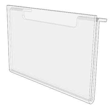 Universal Slatwall Acrylic Sign Holders 3 1/2"H x 5 1/2"W :: Slatwall ...
