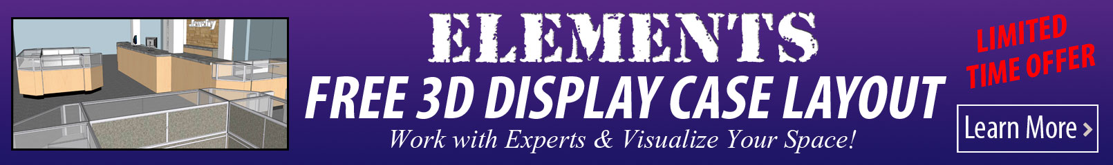 Full Vision Display Case - Full Vision Showcase - Knockdown Display ...